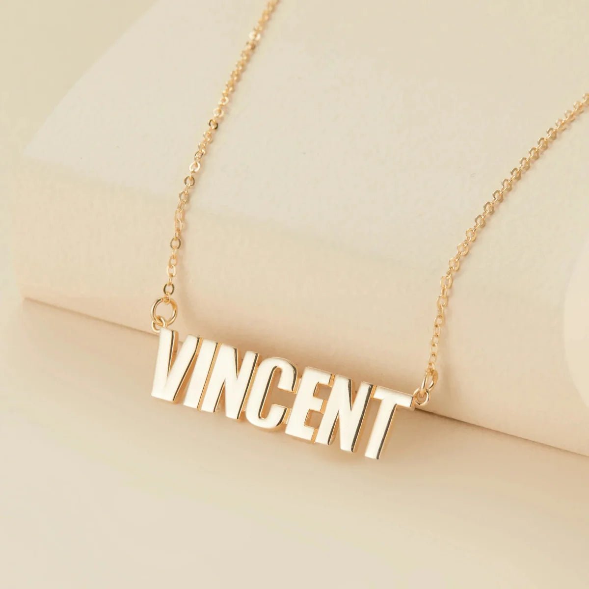 Real Gold Personalised Name Necklaces | 14k Solid Gold Name Chains ...
